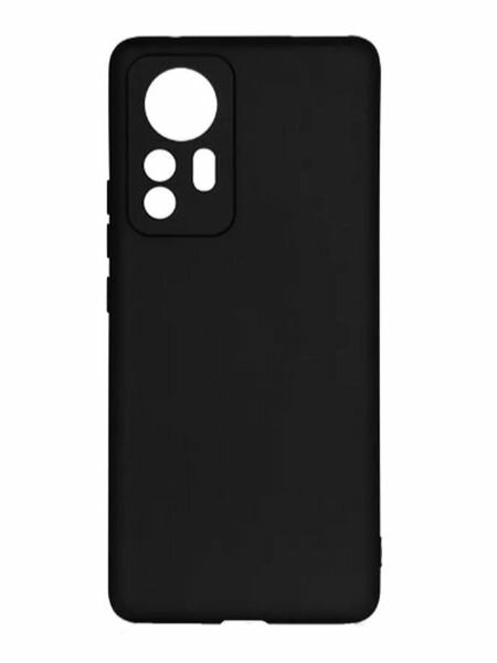 Чехол накладка для Xiaomi 12 Lite чёрная , тонкая, защитная, стильная / Чехол на Ксяоми 12 Лайт чёрный, противоударный