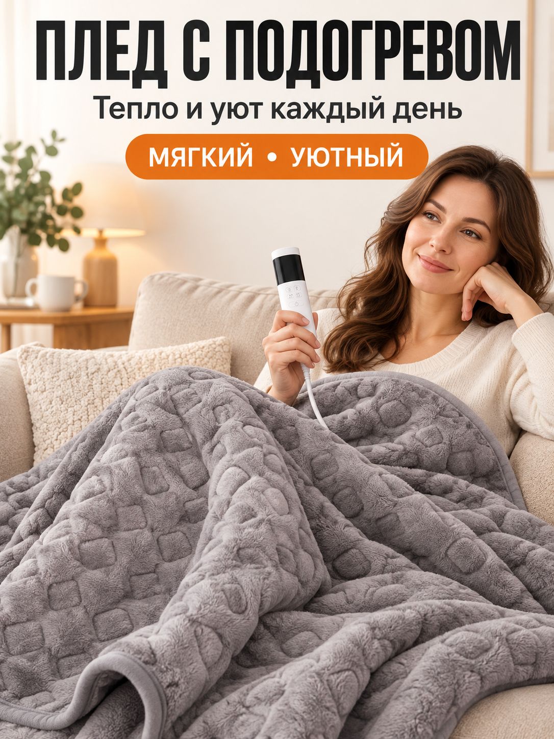 Электропростыня 90x150 см, 100 Вт
