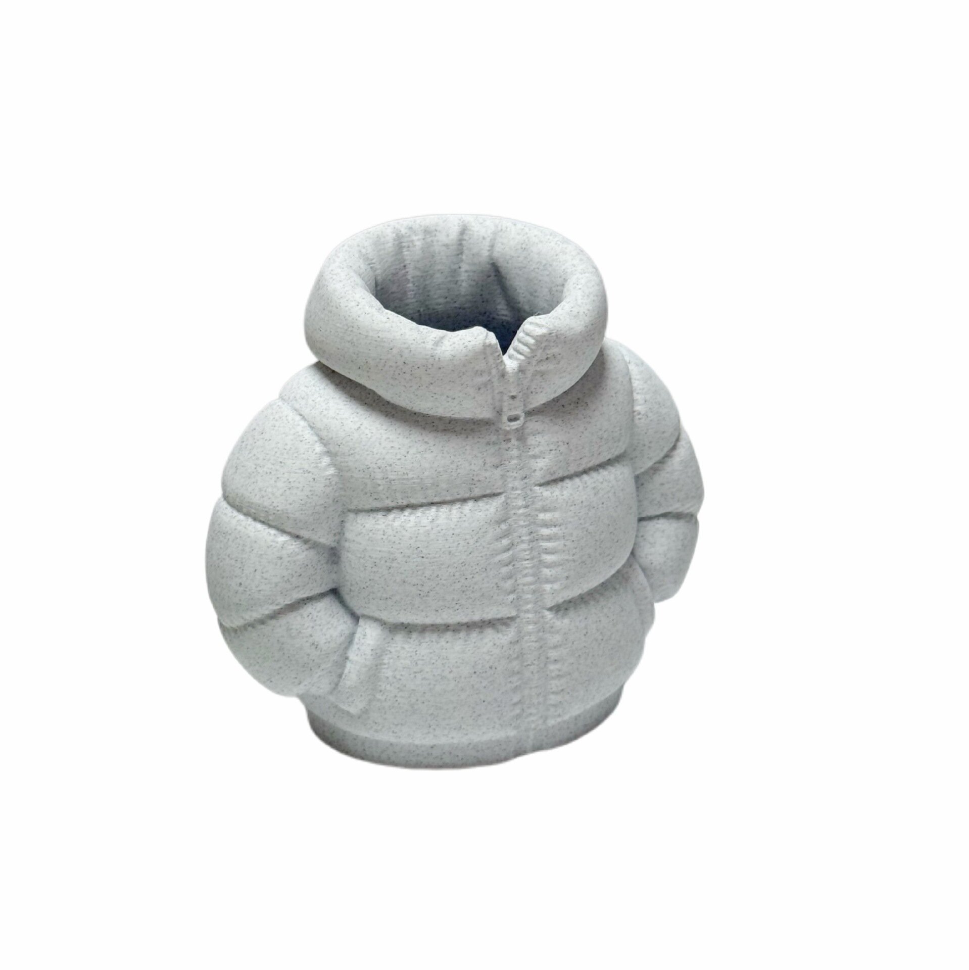 3D печать подставка для ручек форма пуховика органайзер для стола канцелярия декор подарок мрамор 11x7x10см