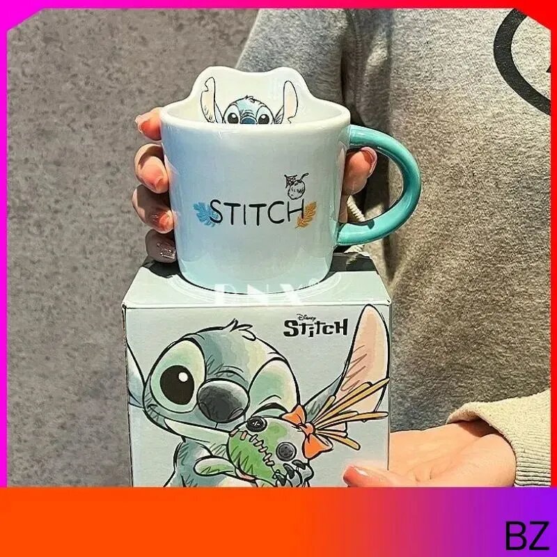Кружка керамическая "Stitch" с изображением Стича, голубая, в коробке