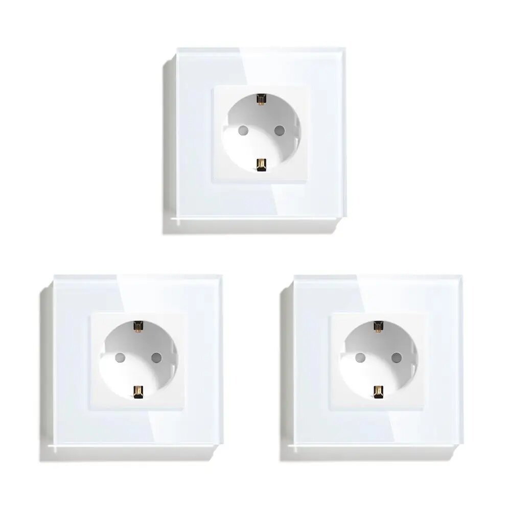 Розетка BSEED White 3 pieces 16A 110V-250V