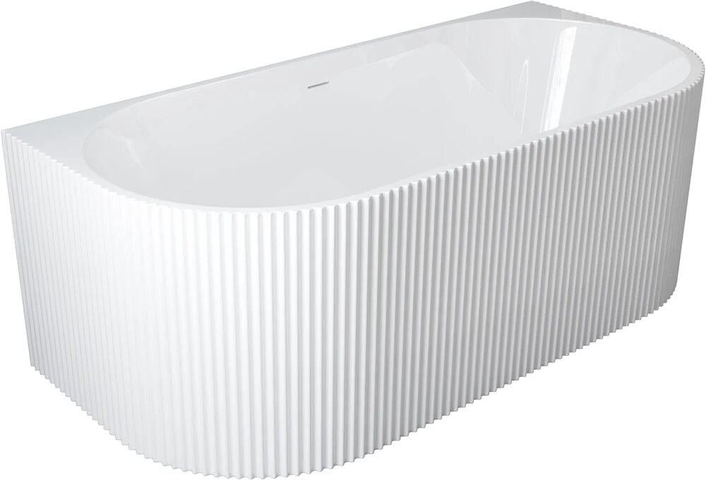 Акриловая ванна BelBagno Формат (Uno) BB713 170x80, на ножках, пристенная, белая, глянцевая, со сливом-переливом, прямоугольная