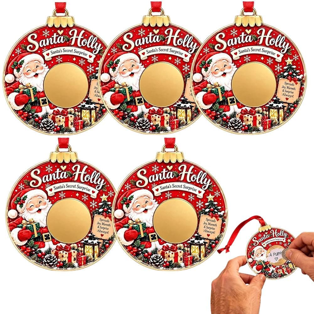 Елочная игрушка "Снеговик" с секретом, красная лента, 9 см