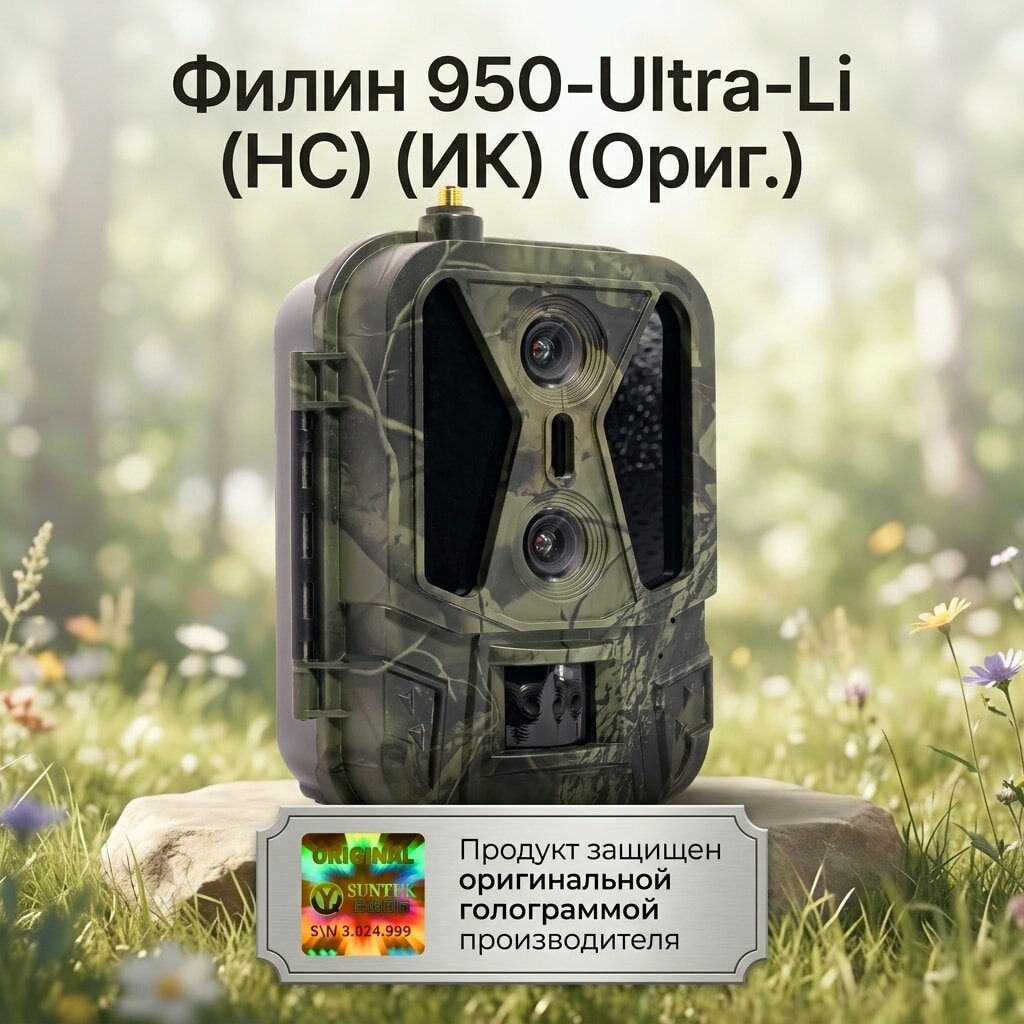 Уличная 4К/4G фотоловушка с двойной камерой Филин 950-Ultra