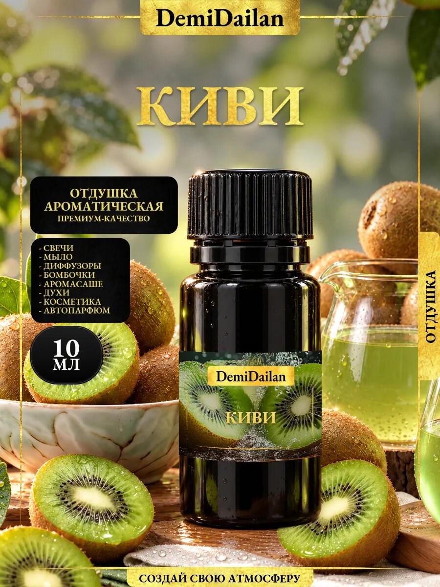 Отдушка DemiDailan Киви для свечей, мыла, диффузоров, 10 мл