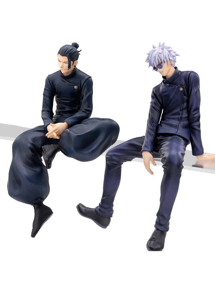 Фигурка из аниме, Jujutsu Kaisen/Geto Suguru/Gojo Satoru,14 см, сидящая поза, модель персонажа аниме, настольное украшение, креативный подарок, коллекционная модель, 2 шт.