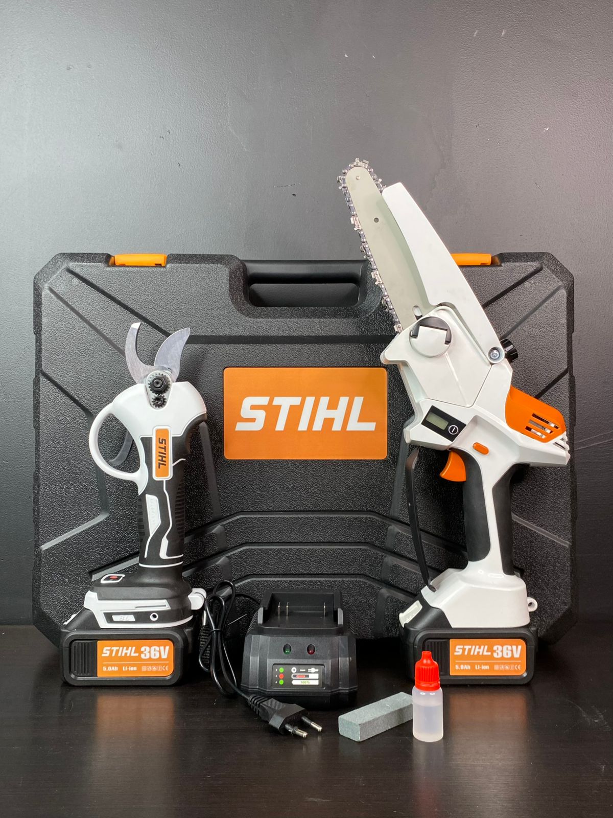 Набор 2 в1 для Сада Секатор + Сучкорез STIHL с 2-я АКБ