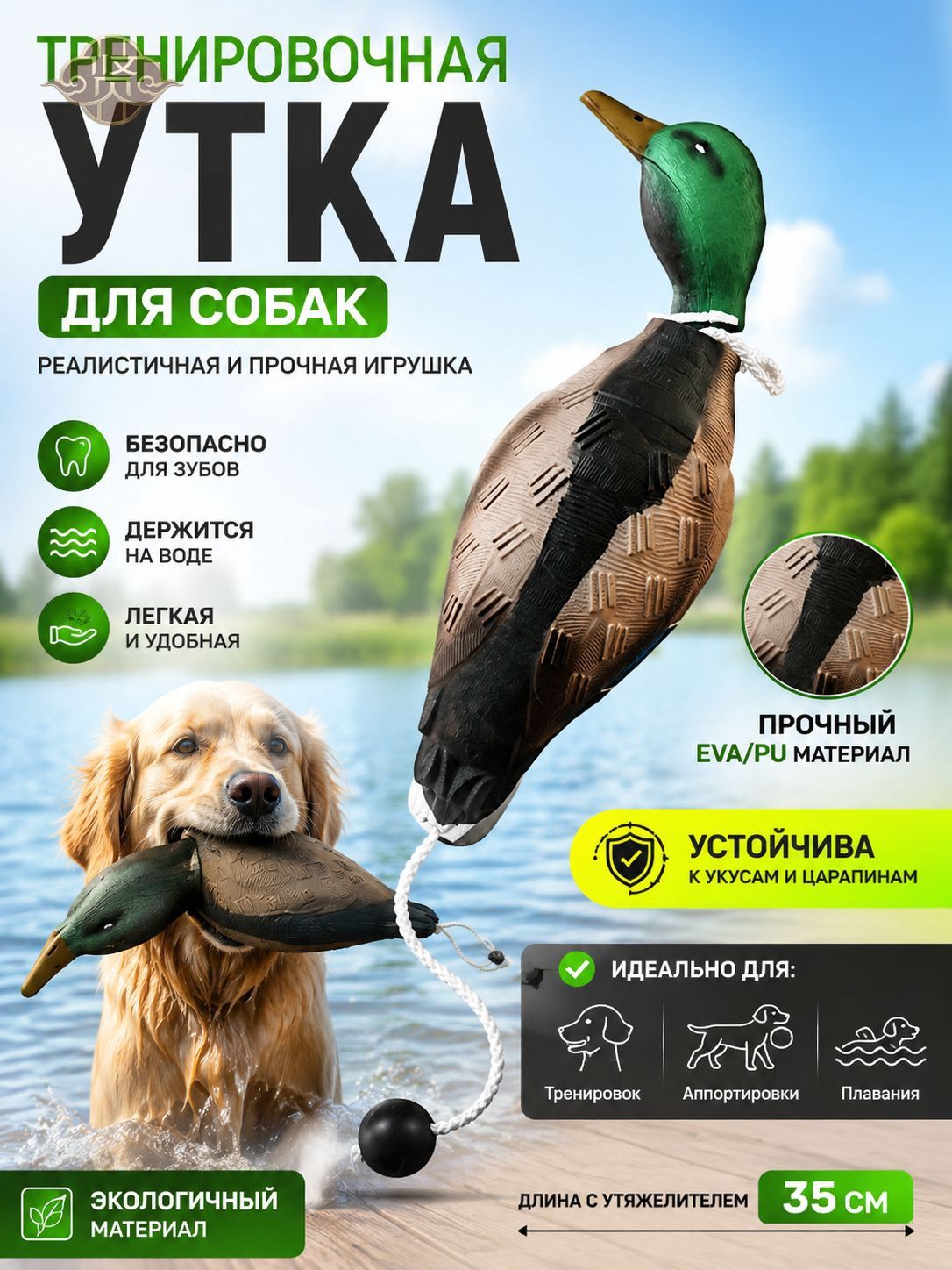Поноска для охотничьей собаки - кряква
