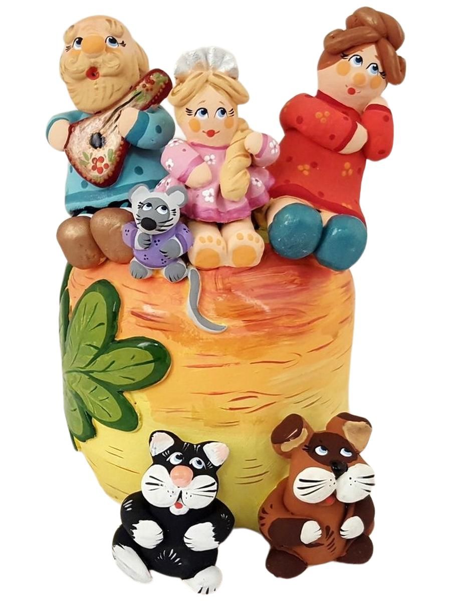 Копилка, Репка, Ковровская глиняная игрушка, ручная авторская работа