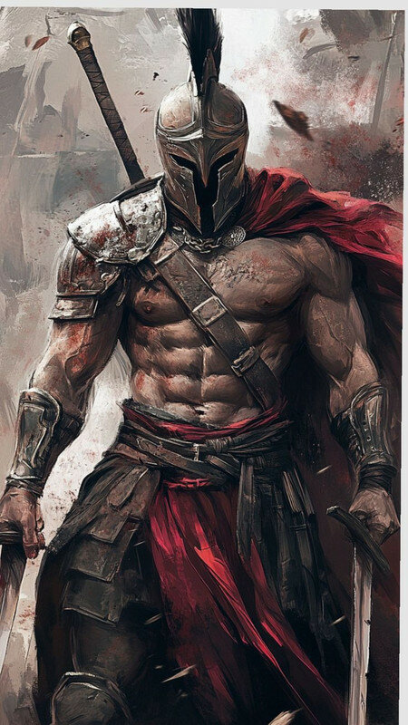 Картина по номерам для взрослых начинающих,"Спартанский воин Спартанец/spartan warrior"Картина маслом своими руками для домашнего декора стен, 40x50 см, без рамки 40x50 без рамы настенная