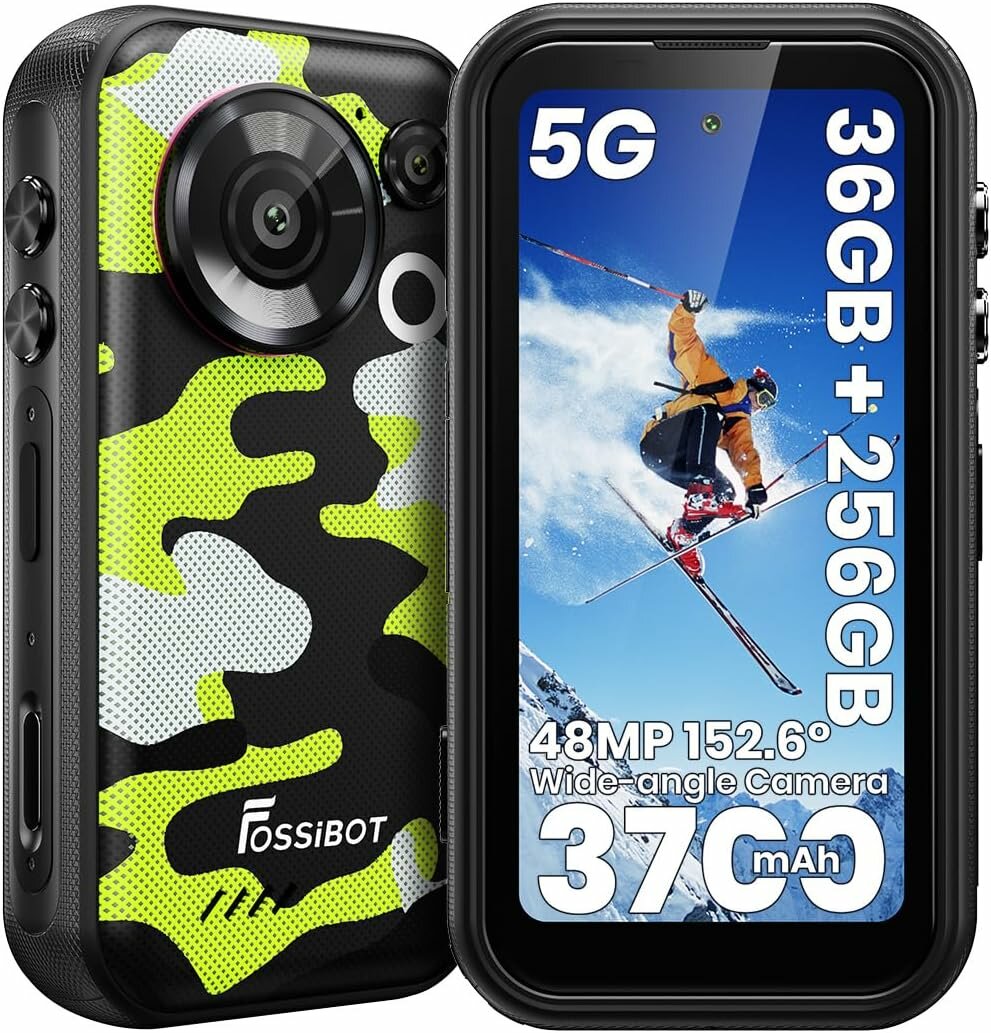 FOSSIBOT F116 Pro 5G Миниатюрный защищенный смартфон, 4,05 дюйма, 36 (12+24) ГБ 256 ГБ