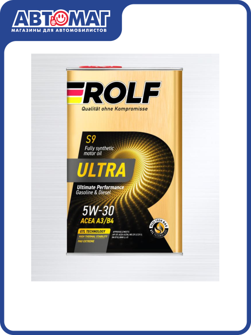 Моторное масло ROLF Ultra 5W-30 (1л), ROLF-5W30-UA3B4-1L