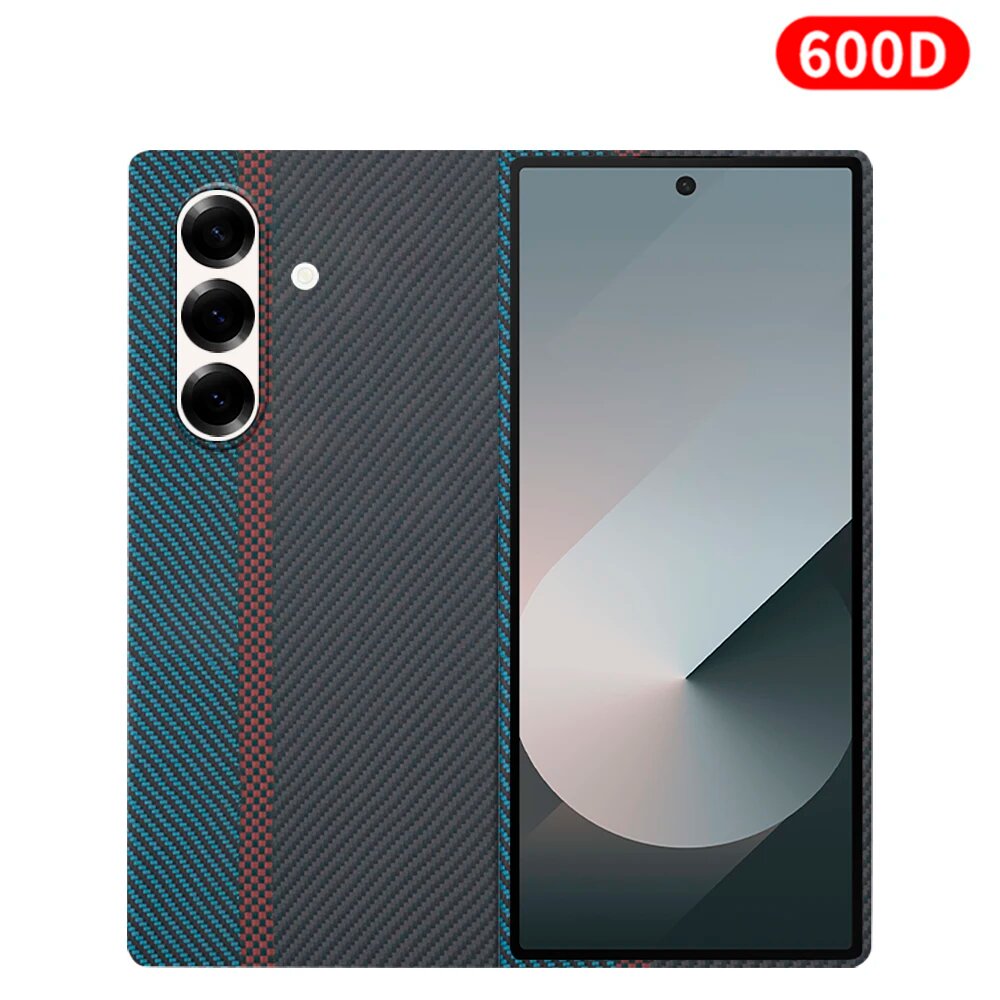 Арамиальный магнитный чехол из углеродного волокна для samsung galaxy z fold 6, 3colorCrater 600DSet