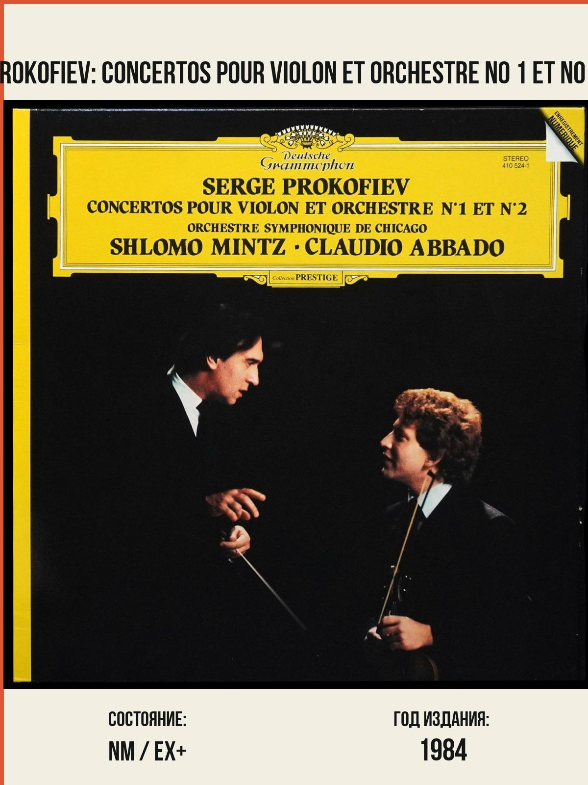 Виниловая пластинка Deutsche Grammophon Claudio Abbado – Prokofiev: Concertos Pour Violon Et Orchestre No 1 Et No 2