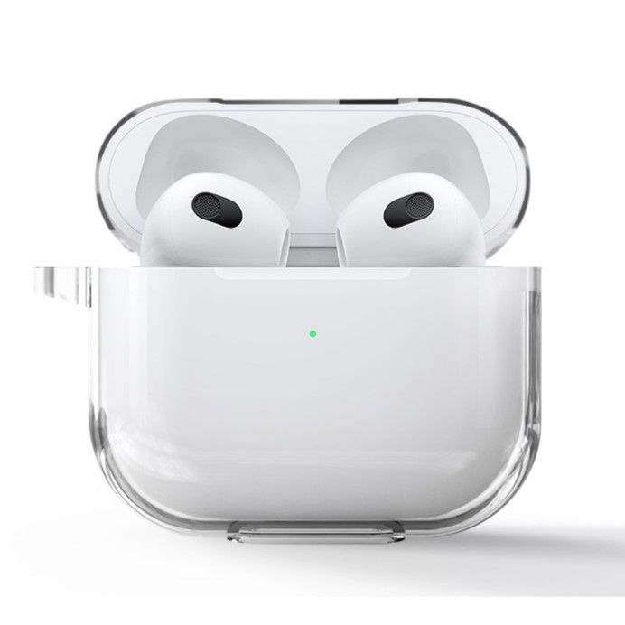 Пластиковый чехол для Apple AirPods 3, прозрачный