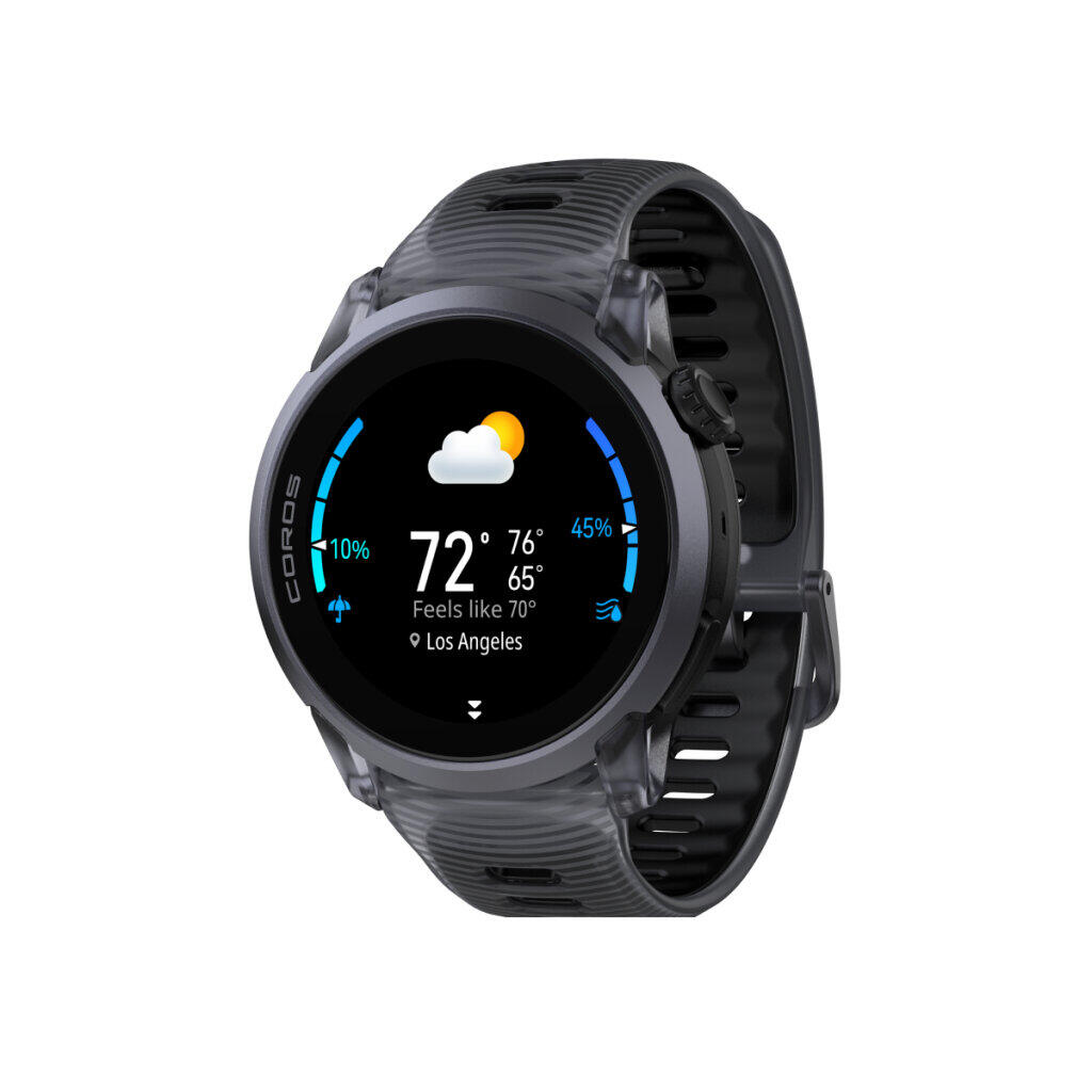 Умные смарт-часы Coros Pace 4, 43mm, Aluminium Case/Black Crystal Silicone Band (Черный//Силикон)