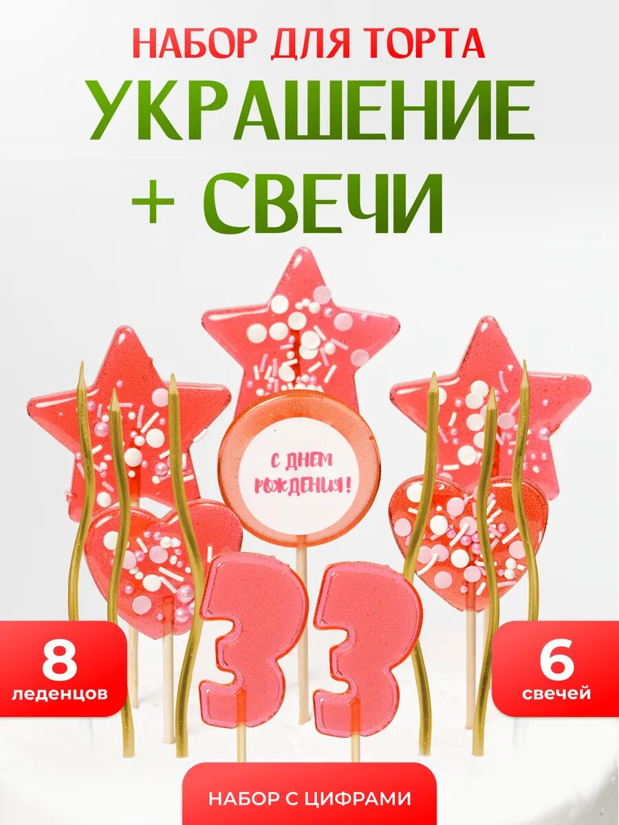 Украшения для торта. Цифра 33