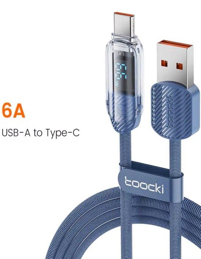 Toocki Кабель для мобильных устройств, 2 м, голубой