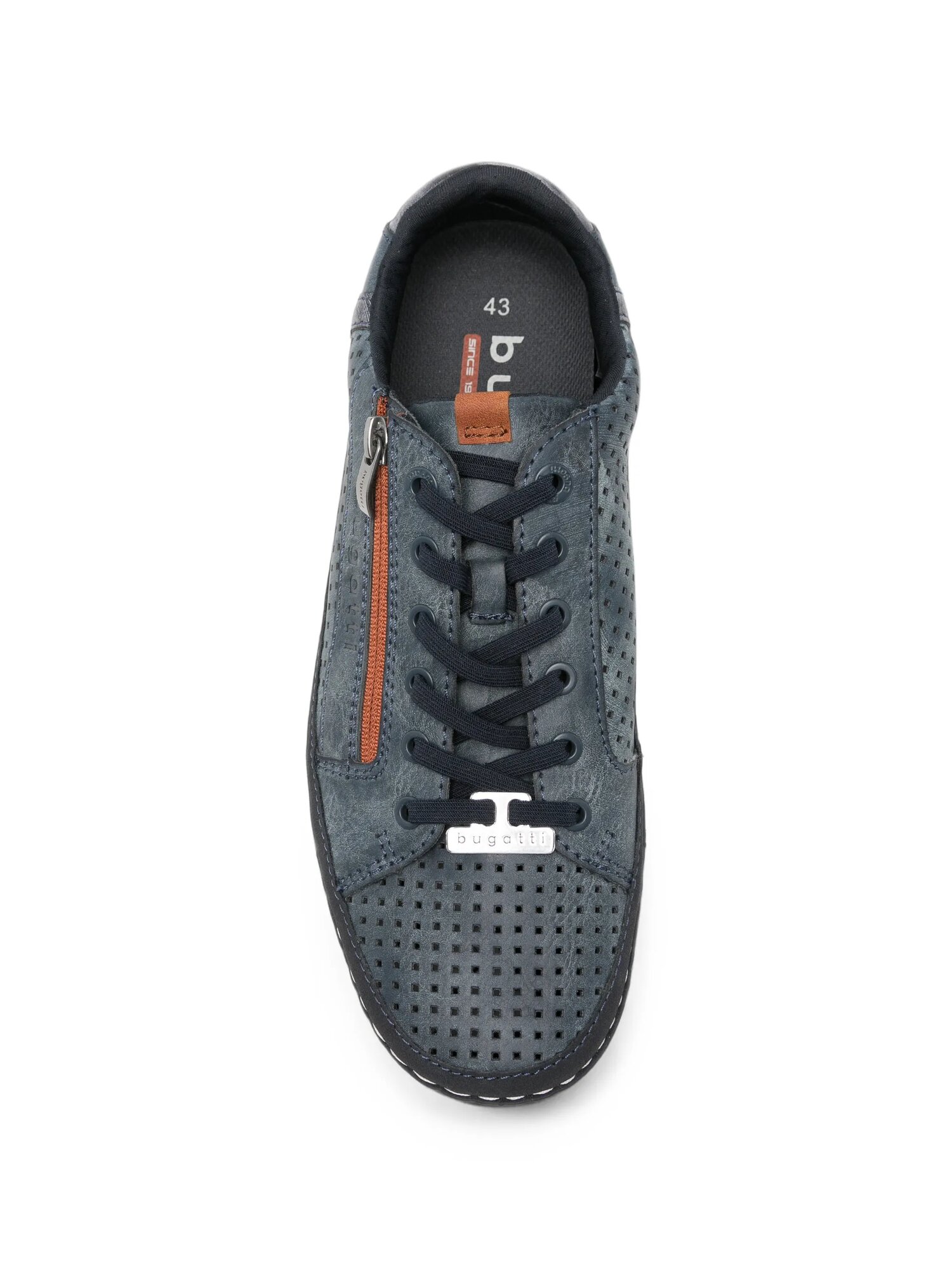Кроссовки Bugatti Perforated side-zip sneakers, размер 41, синий — фото 1