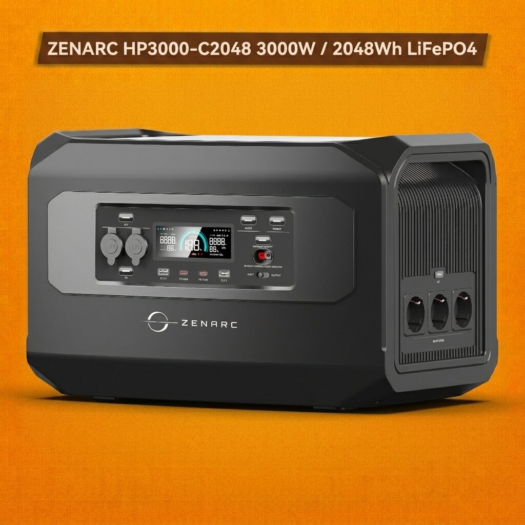 Портативная электростанция ИБП ZENARC HP3000-C2048 3000W / 2048Wh LiFePO4