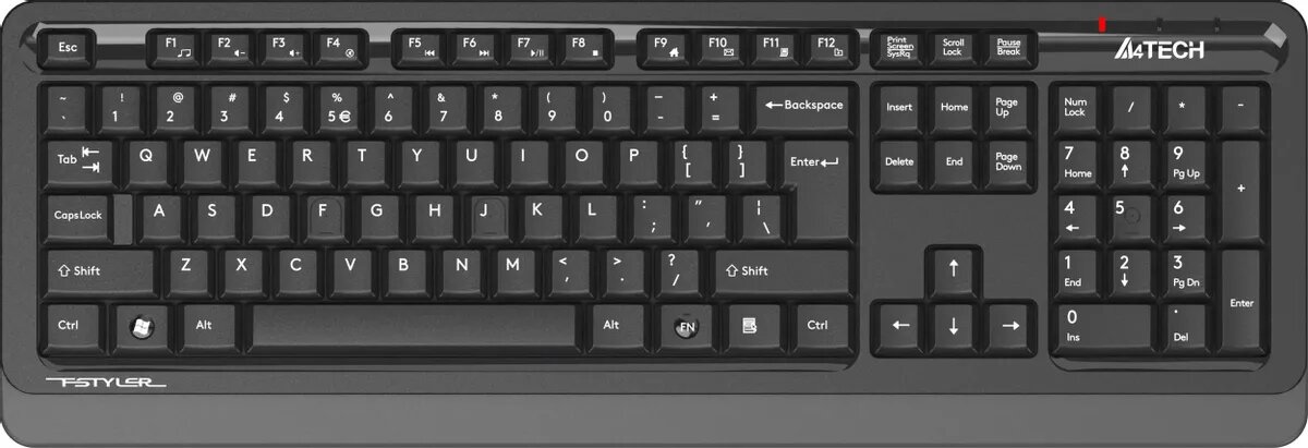Клавиатура A4TECH Fstyler FGK10, беспроводная, USB, Радиоканал, мембранная, серый