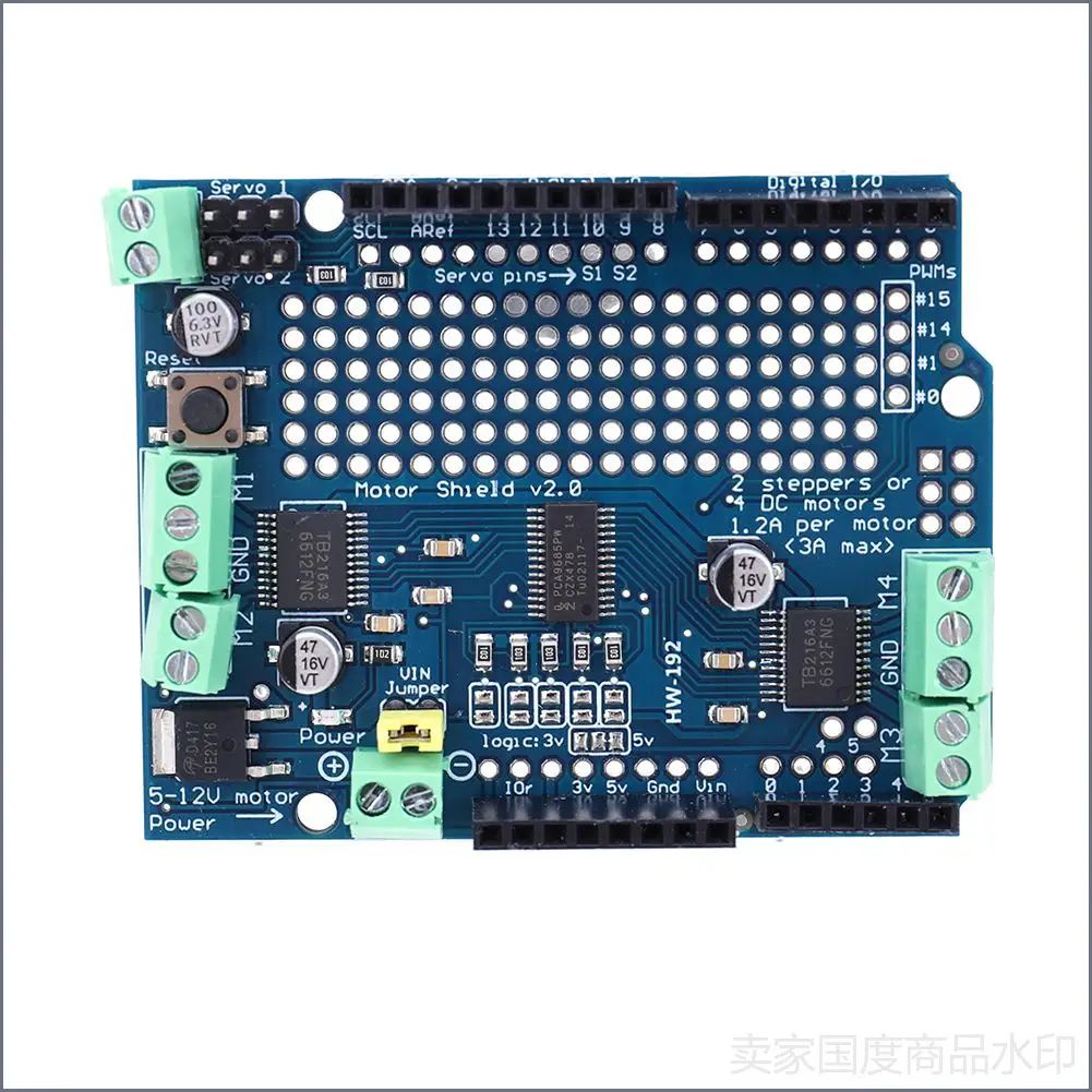 Модуль управления двигателями Motor/Stepper/Servo Shield v2 с интерфейсом I C и драйвером TB6612FNG