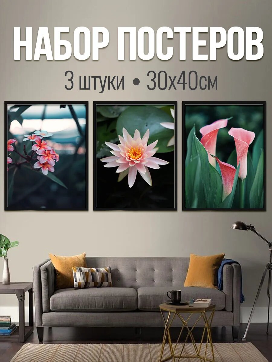 Интерьерные постеры А3 на стену, летние