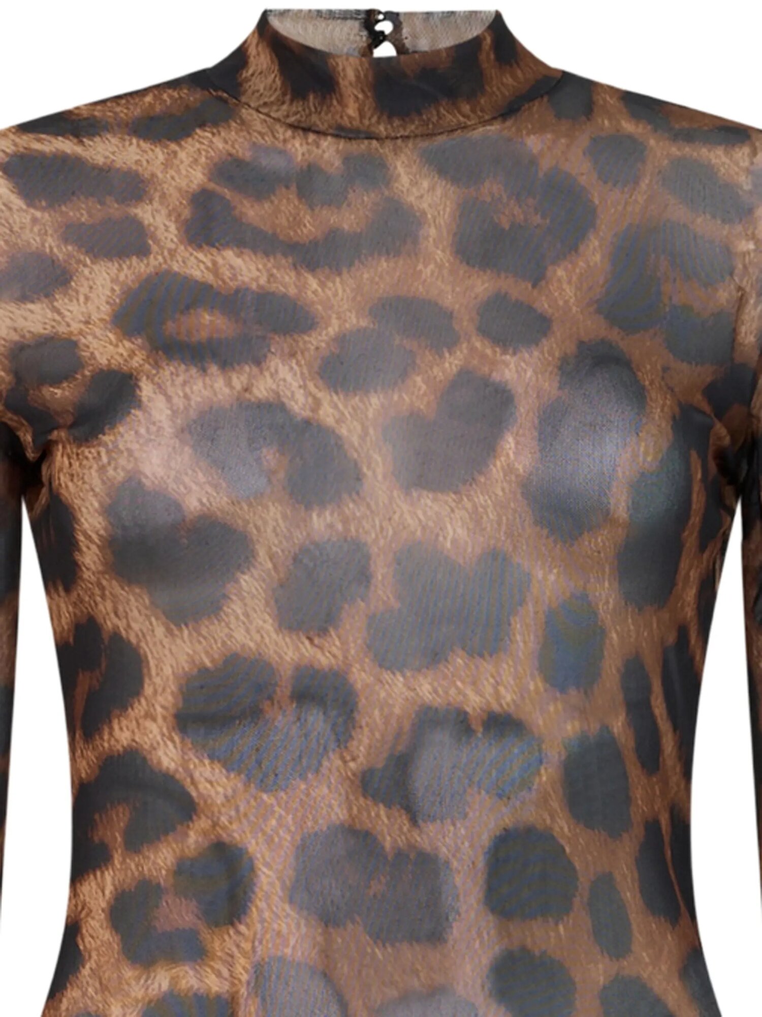 Платье PHILIPP PLEIN Leopard-print open-back dress, размер 40, коричневый — фото 1