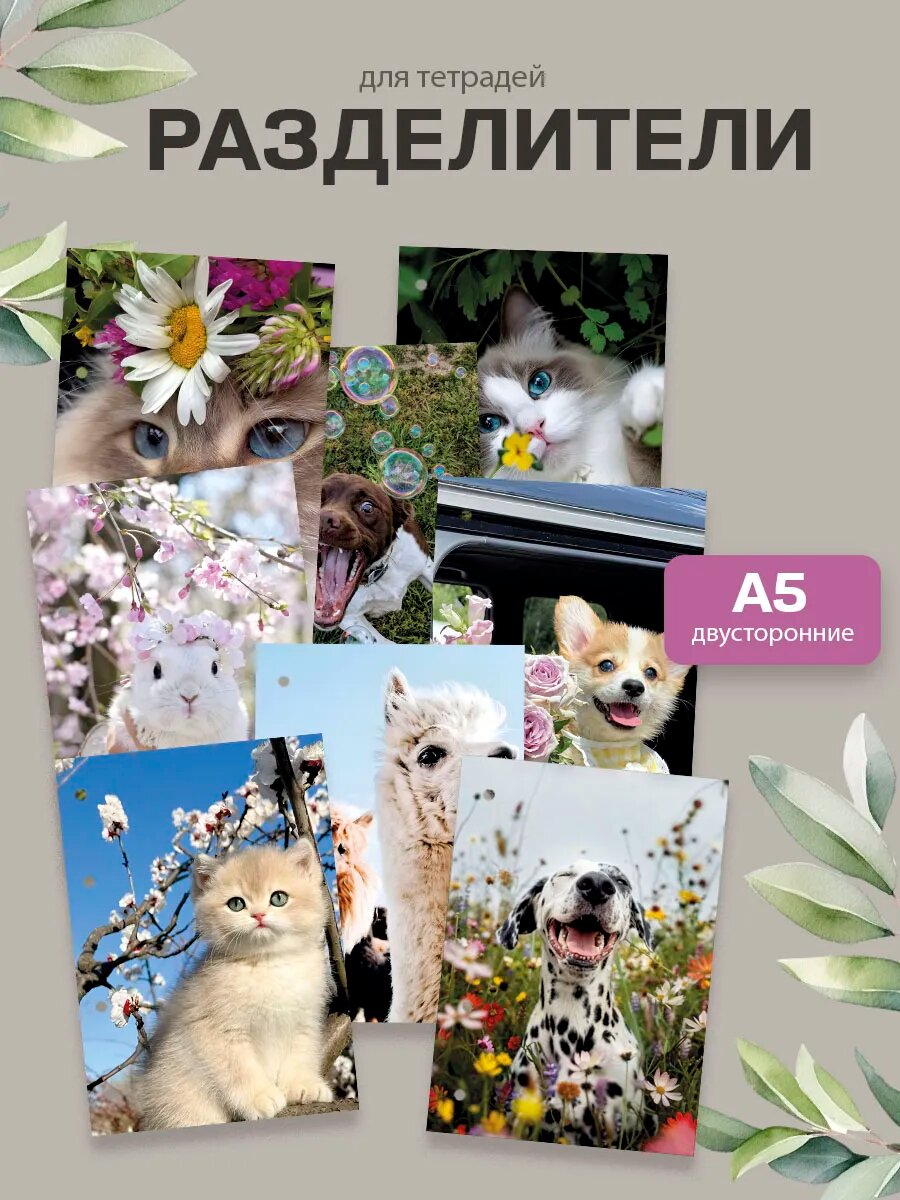 Разделители pinterest для тетради А5, из пинтерест