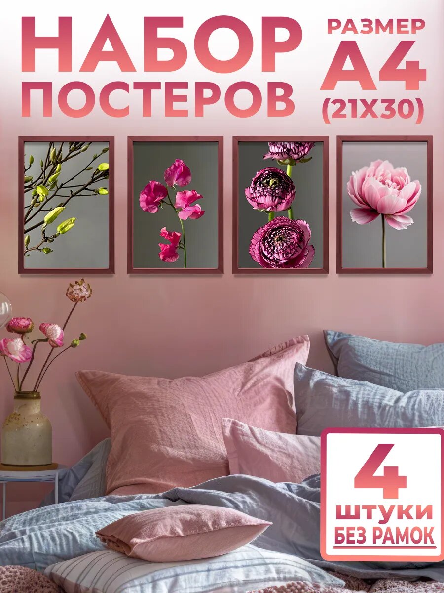 Постеры интерьерные А4 на стену