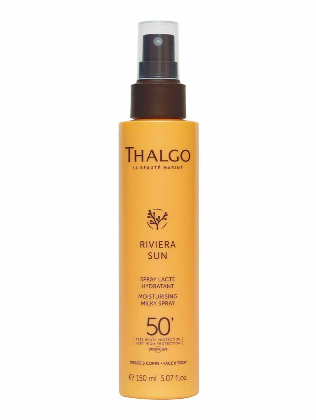 Thalgo Солнцезащитный увлажняющий спрей-молочко для лица и тела Riviera Sun SPF 50+, 150 мл