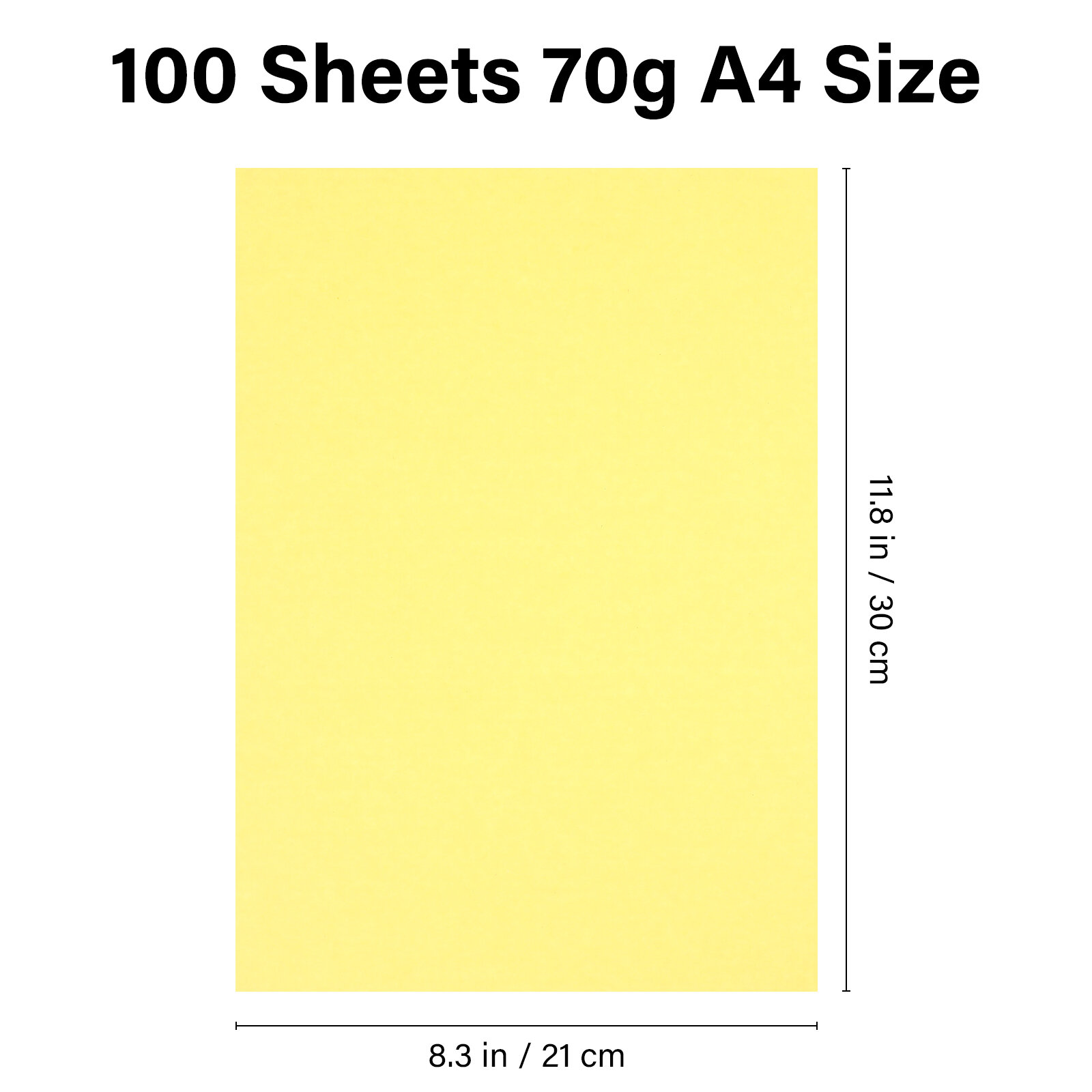 Бумага Для Печати Жёлтого Цвета 100 Листов 70г A4 29.50X21.00X0.01Cm