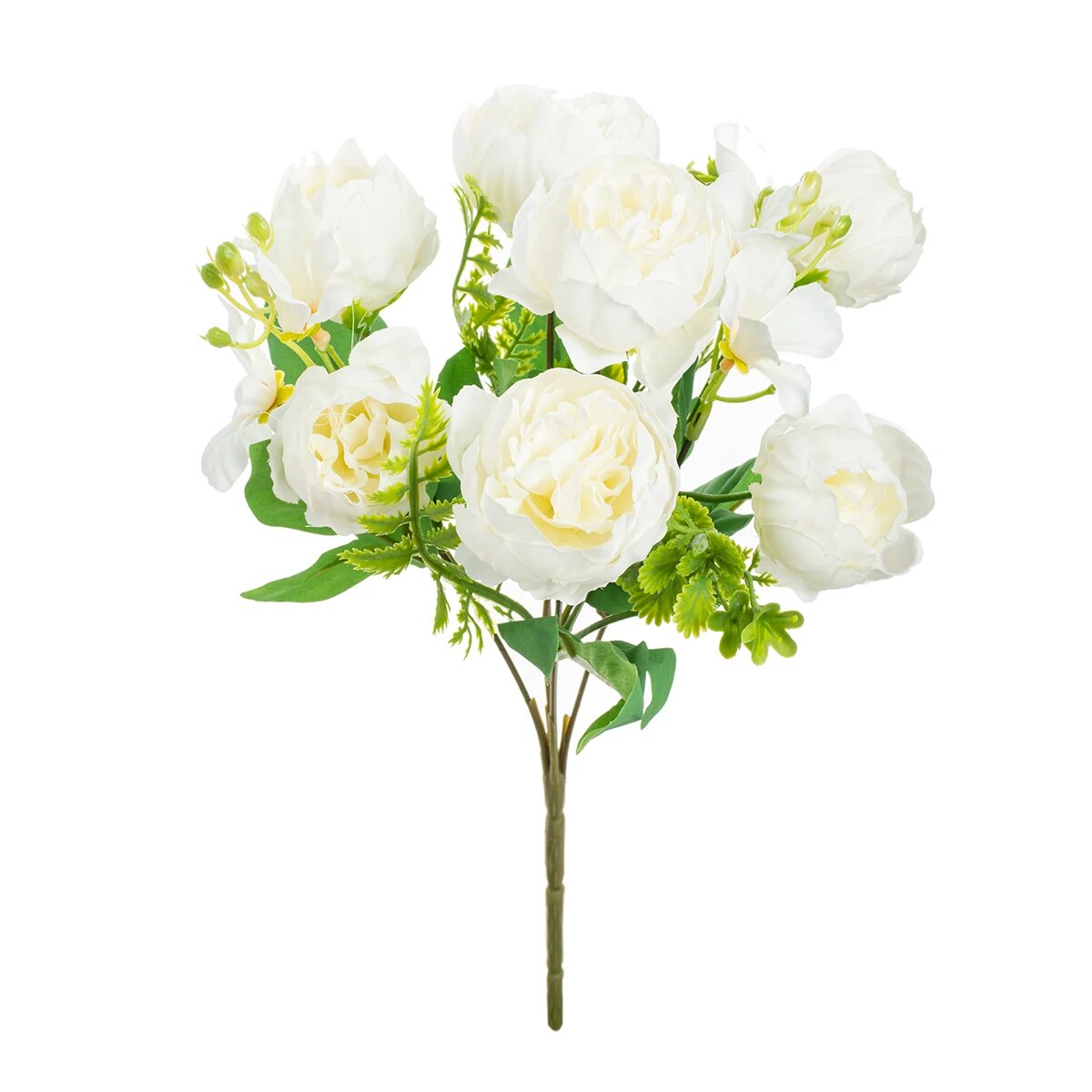 Искусственные шелковые цветы пионы розы XIAOYINMO для свадьбы Белый, 1 pc, color 1