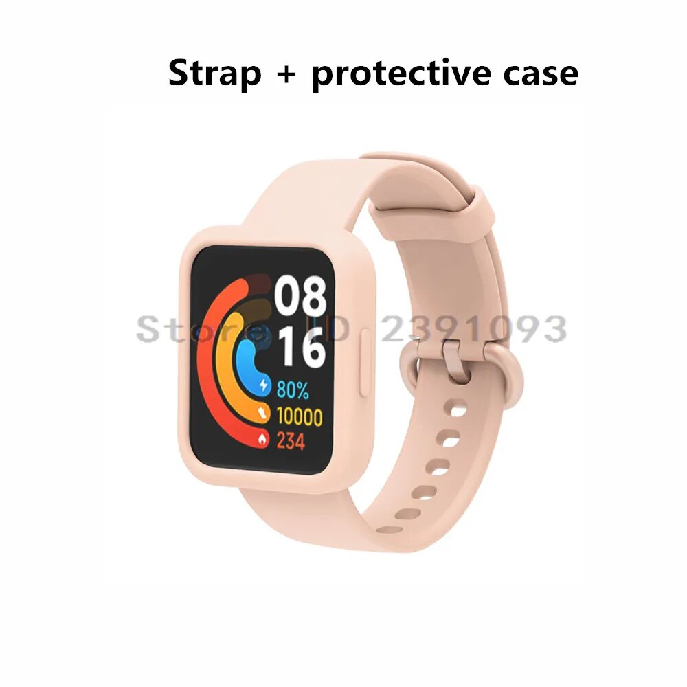 Силиконовый ремешок для Xiaomi Redmi Watch 2 TAMISTER Розовый, Pink