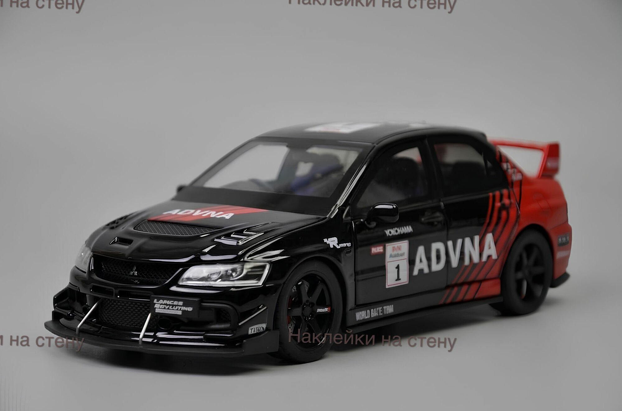 Машинка металлическая инерционная модель Mitsubishi Lancer Evolution IX ADVAN -2005-2007) Детская игрушка / Масштаб 1:32