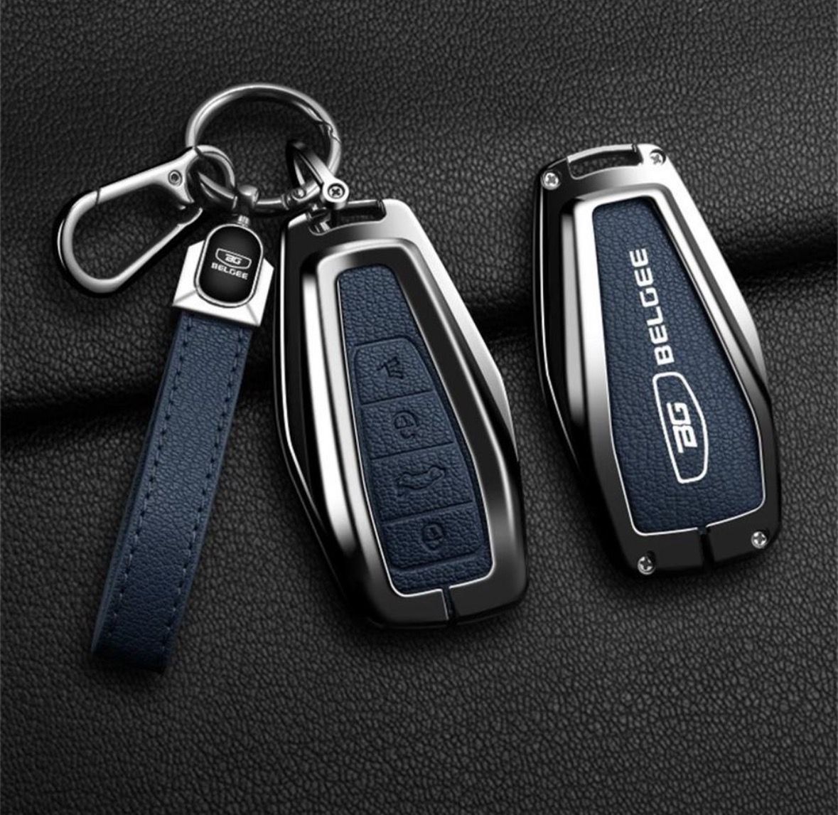 Чехол на ключ Belgee X50 / Белджи Х50 metal Blue