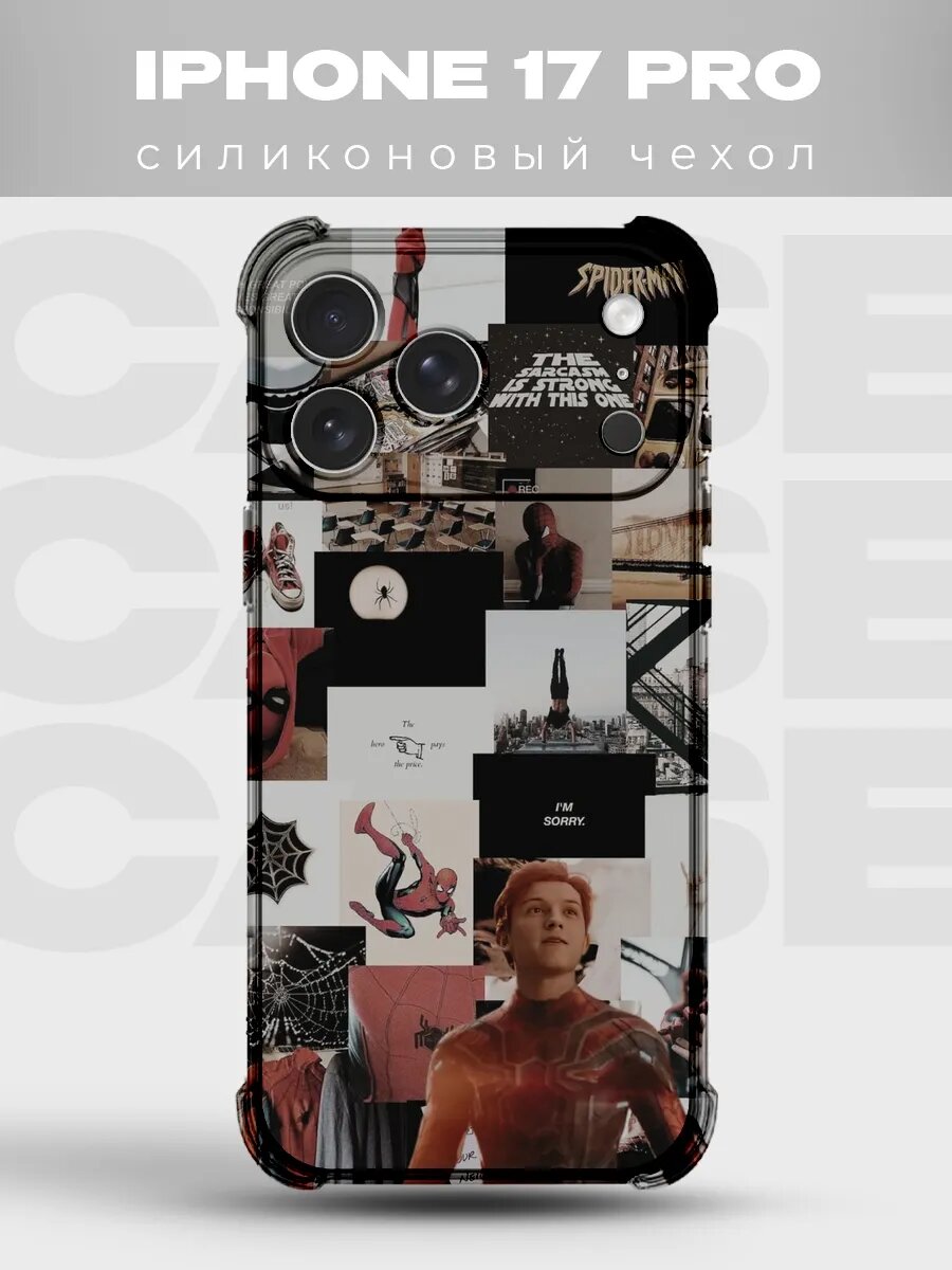 Чехол на iPhone 17 Pro Человек-паук spiderman комикс spider