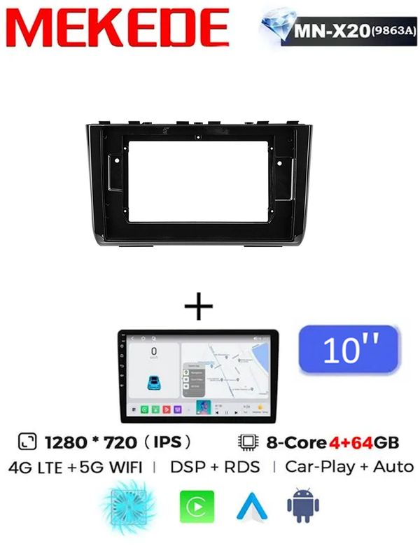 Магнитола Mekede MN X20 Pro 4+64G 10.2 дюймов Hyundai Creta 2 IX25 2021 (Глянцевая) F2