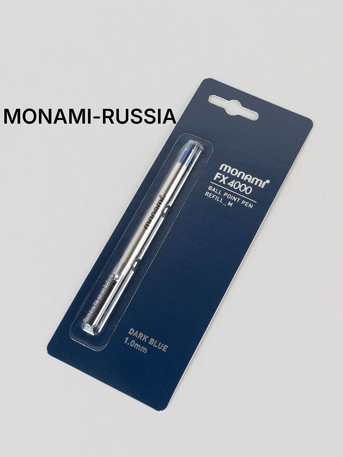Стержень шариковый MONAMI FX 4000, Dark Blue 1.0mm, тёмно-синие чернила, тип стержня G2