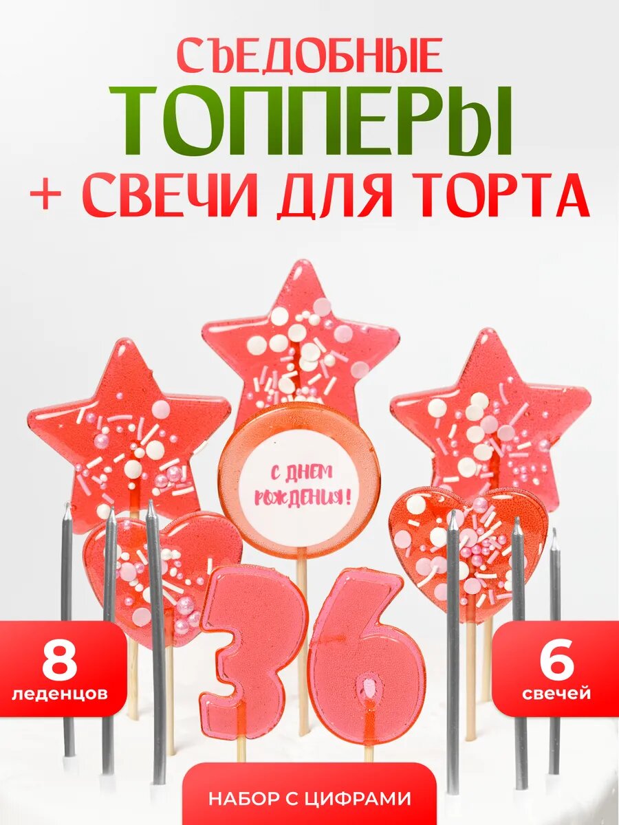 Топпер на торт 36 лет