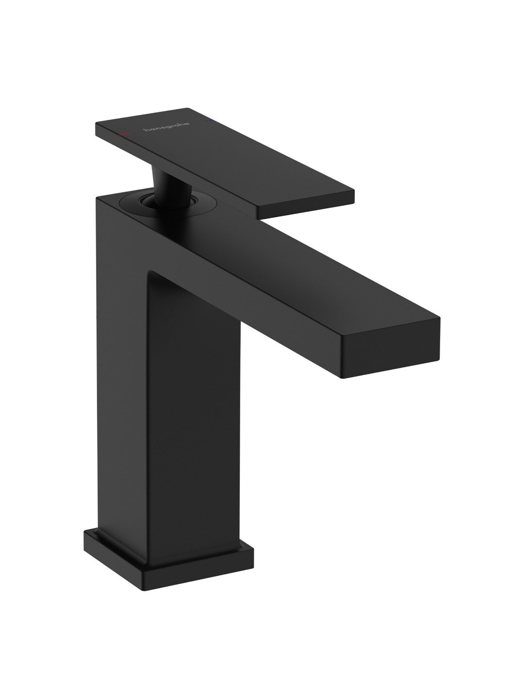 Смеситель для раковины hansgrohe Tecturis E 110 73011670 однорычажный, EcoSmart+ 4 л/мин, матовый чёрный