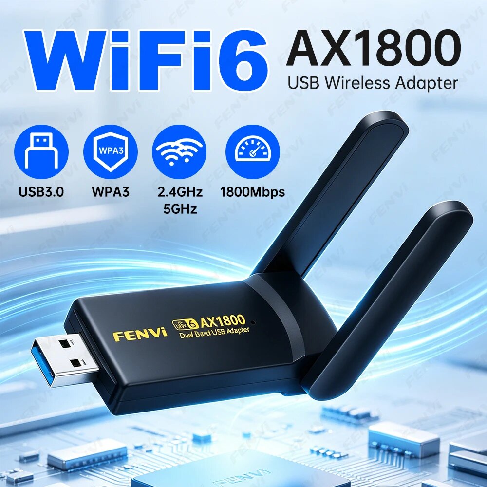 Fenvi WiFi 6 AX1800 USB 3.0 адаптер
