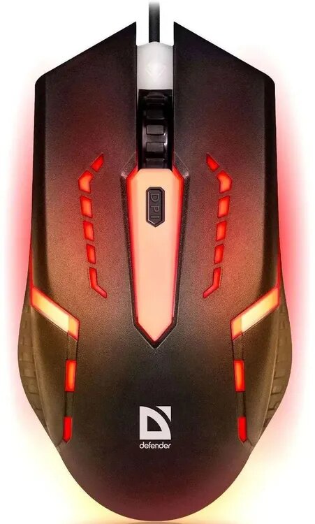 Мышь проводная Defender Flash MB-600L, игровая, оптическая, USB, 1200dpi, черный