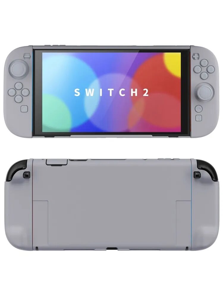 PlayVital Чехол жесткий для Nintendo Switch 2, раздельный, с подставкой и накладками на стики, докируемый, Новая Надежда Серый