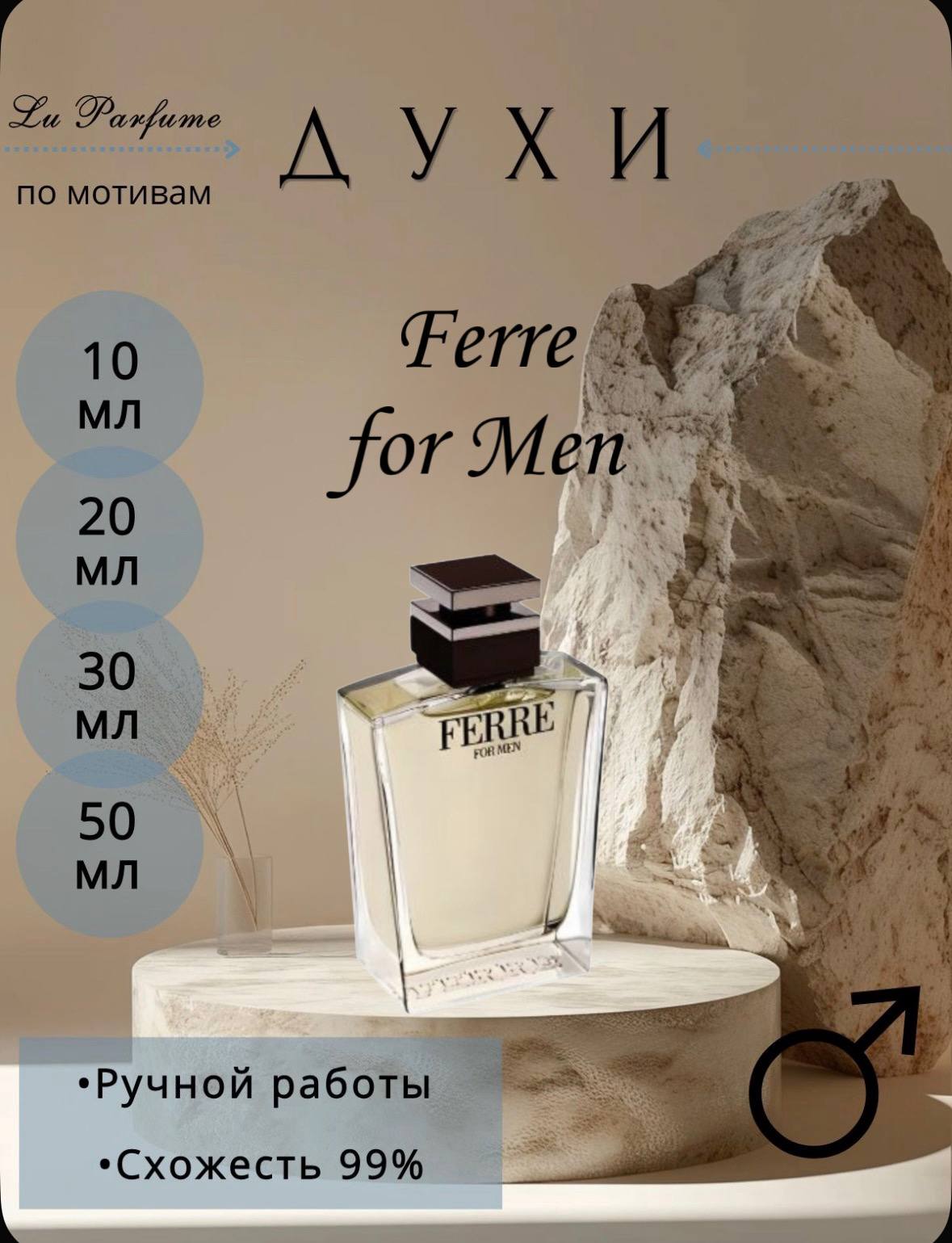 Духи ручной работы по мотивам 'Ferre for Men', для мужчин Lu Parfume