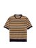 Свитер Prada Striped embroidered sweater, размер 38, , синий