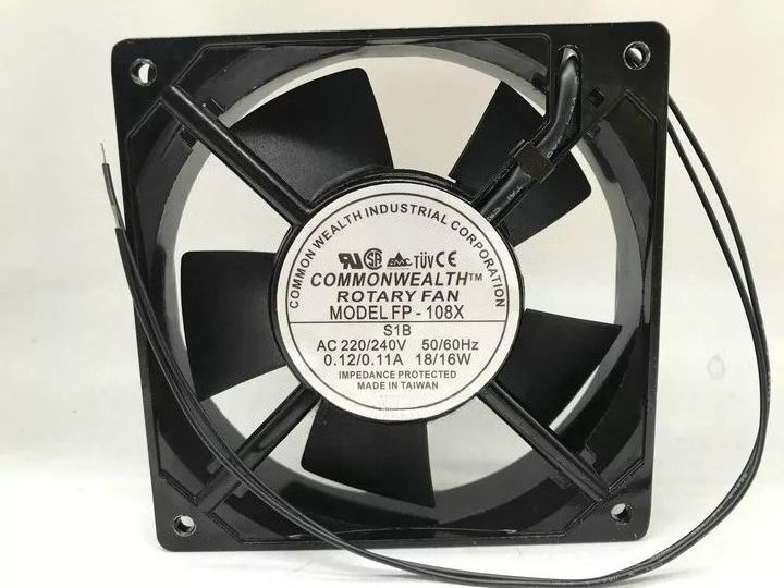 Commonwealth 12025 FP-108X S1B 220 / 240V 0.12/0 18 / 16W AC вентиляторы -