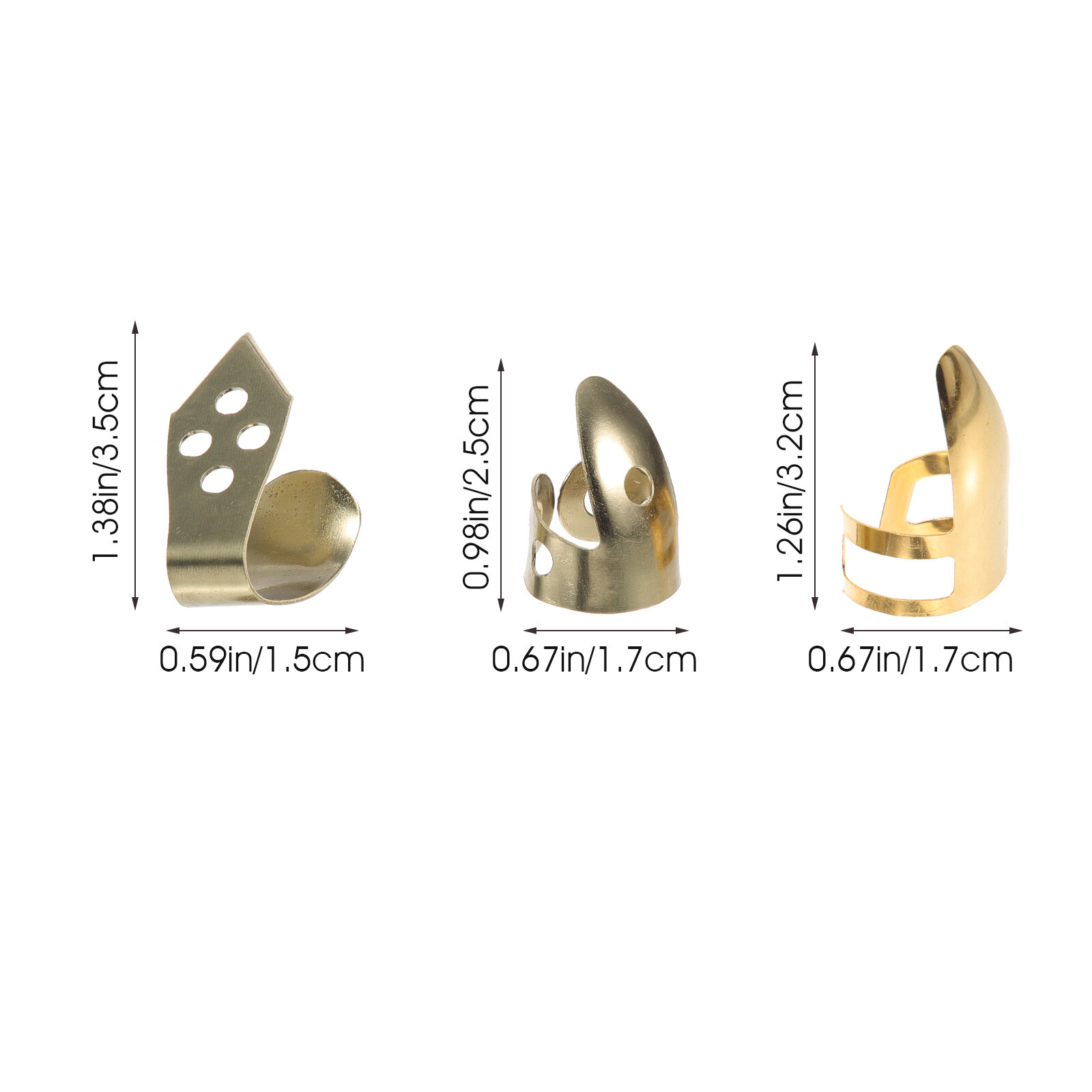 Набор Из 1 Штуки Металлических Пик Для Гитары Банjo Длиной 3.50X1.50X1.50CM Защита Пальцев От Повреждений