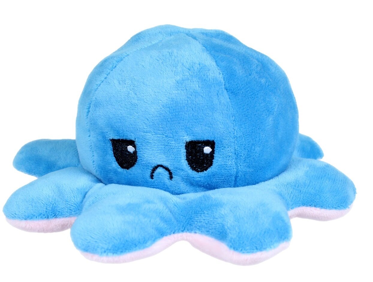 Осьминожка. Выворачивающаяся игрушка / Мягкая игрушка / Перевертыш / Антистресс (розово-синий)