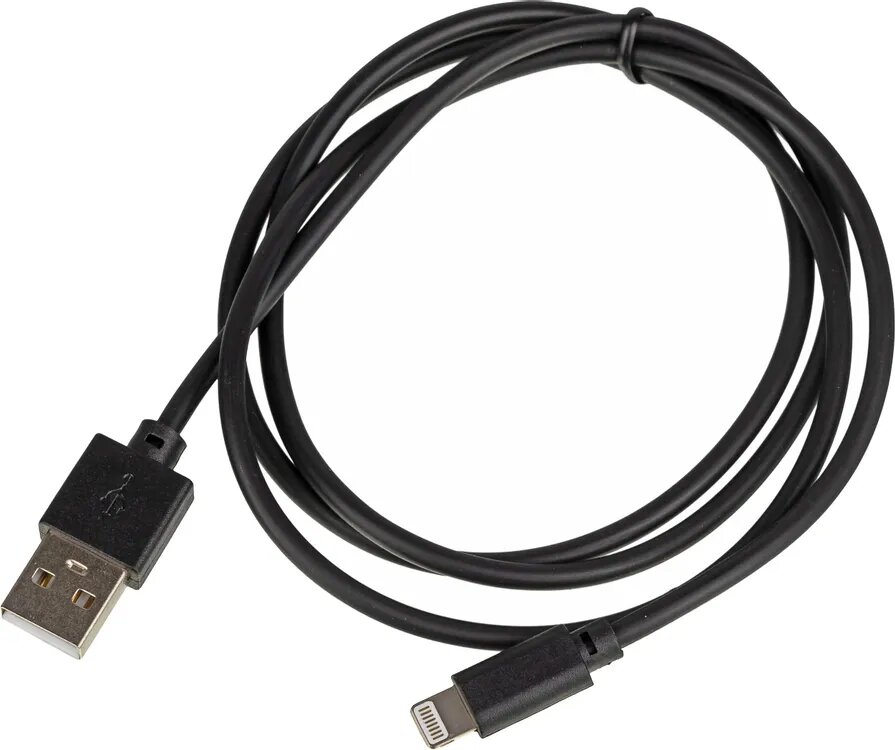 Кабель Lightning (m) - USB (m), 1м, 2.4A, черный